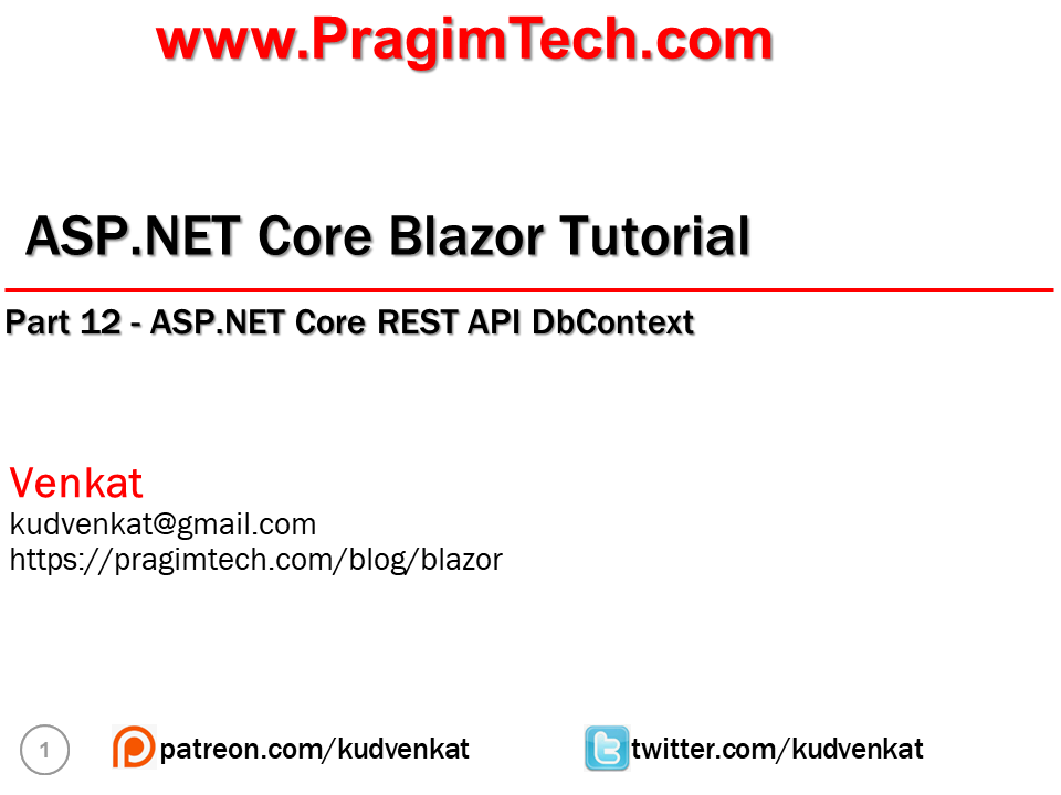 ASP.NET Core REST API DbContext